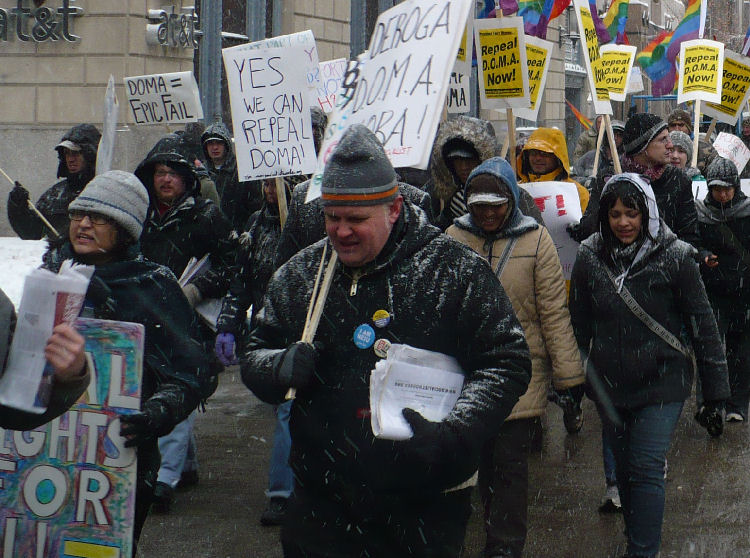 NATIONAL DOMA PROTEST & RALLY, CHICAGO, 1-10-2009